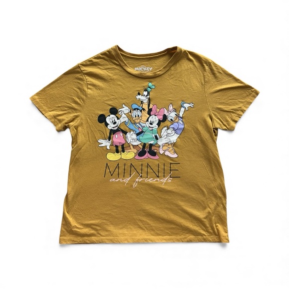 Disney | Tops | Disney Mustard Mickey Friends Womens Tshirt Size Small ...
